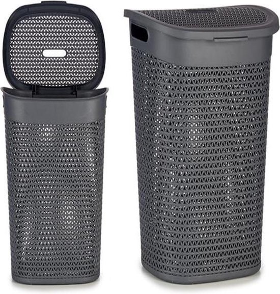 Wasmand Antraciet Plastic 60L (44 x 57 x 34,5 cm) | bol.com