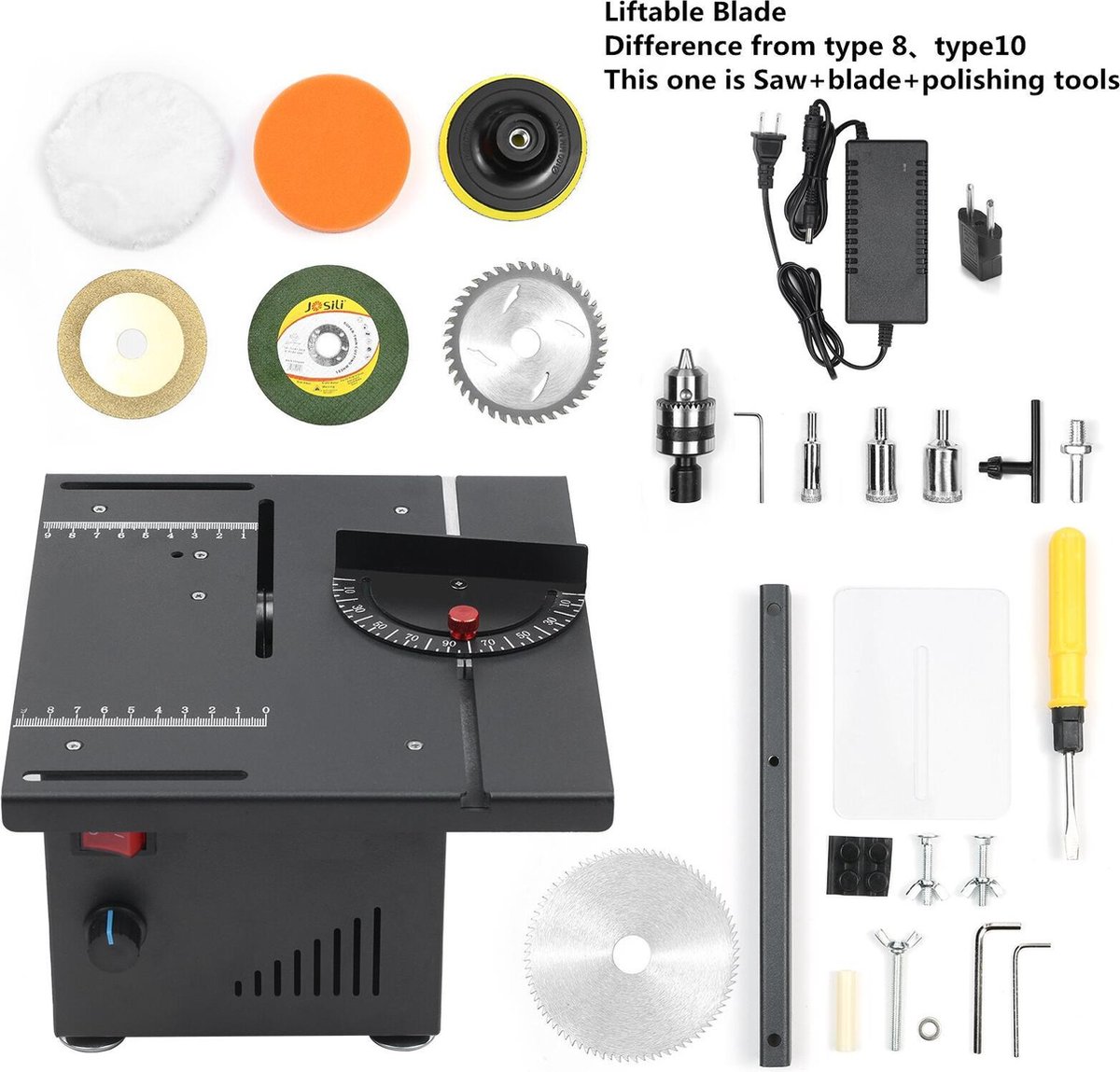 Multifunctionele - Elektrische Tafelzaag - Mini-Desktopcirkelzaag - Met ...