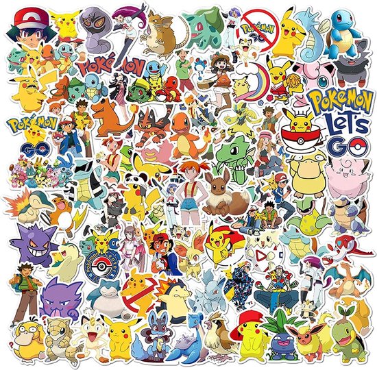Pok√©mon Stickers -Sticker 100 stuks, Pokemon Sticker Stickers ...