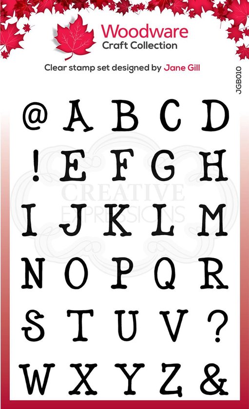 Tampon transparent Woodware - Alphabet machine à écrire - A5 - Polymère ...