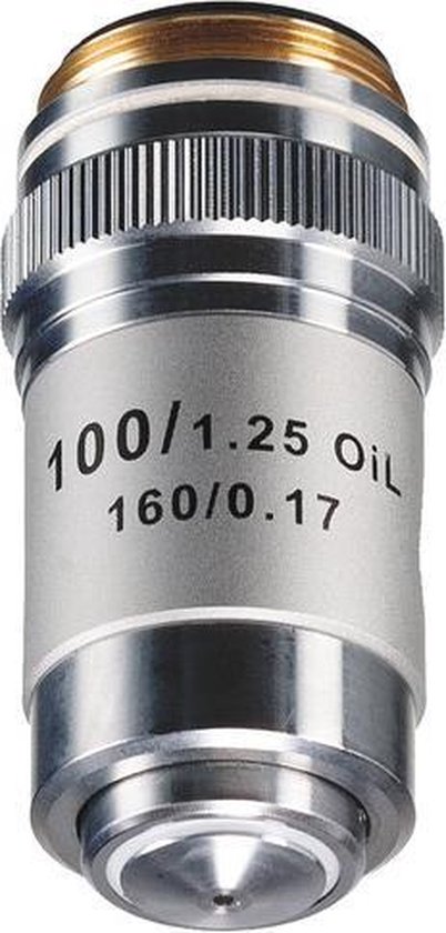 Bresser Objectief Din 100x Oill Microscoop 4,5 Cm Staal Zilver | bol