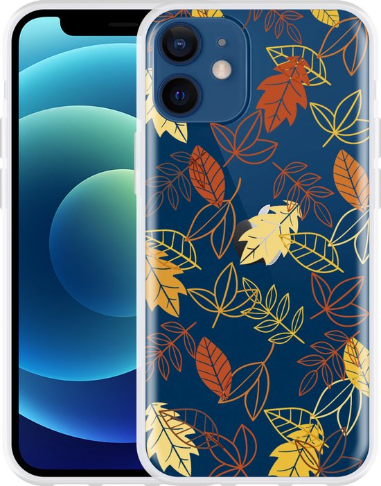 Apple iPhone 12 Mini Hoesje Falling Leaves - Designed by Cazy | bol.com