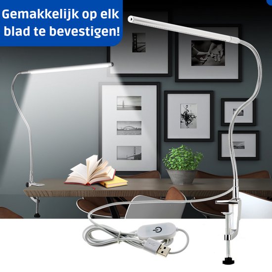 Bureaulamp Met Klem - Monitor Lamp - Bureaulamp LED Dimbaar ...
