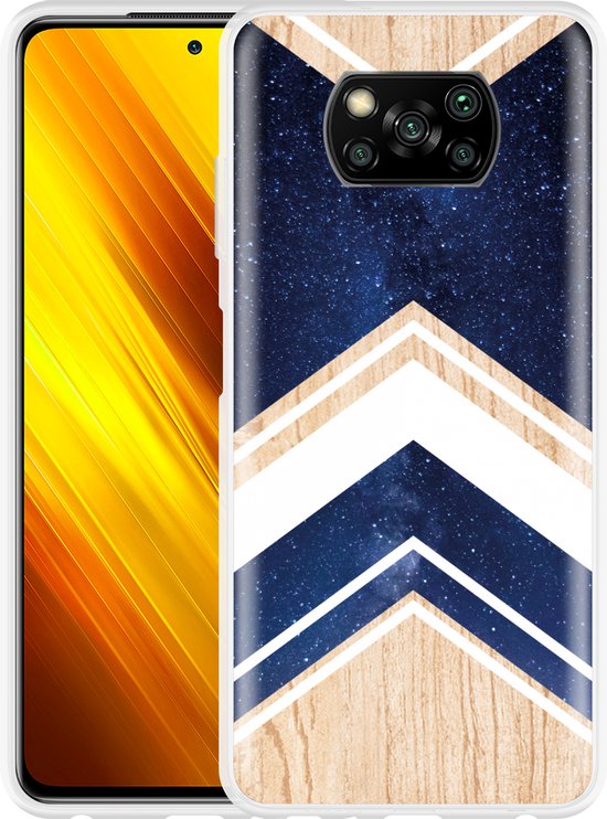 Xiaomi Poco X3 Hoesje Space wood - Designed by Cazy | bol.com