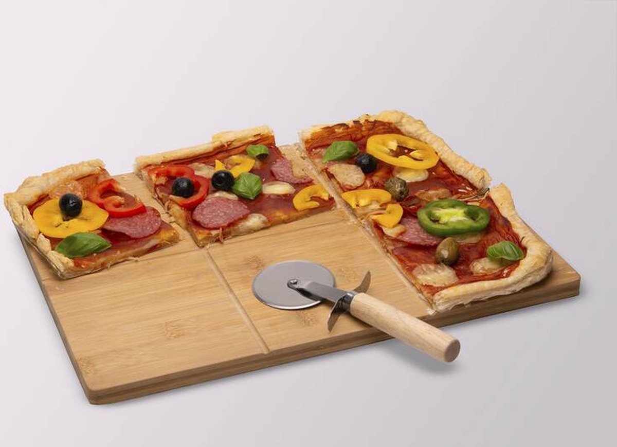 My Home Pizzasnijplank met pizzasnijder | bol.com