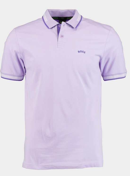 BOSS Green Polo korte mouw Paars Paul Curved 10241733 01 50469245/534 ...