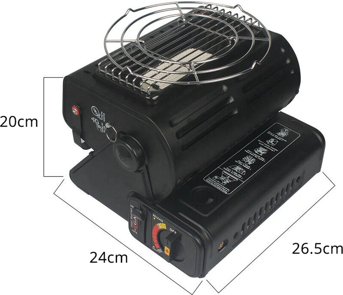 SMH LINE® Draagbare Gaskachel - 2 in1 - Camping gaskachel - Incl. 28x ...