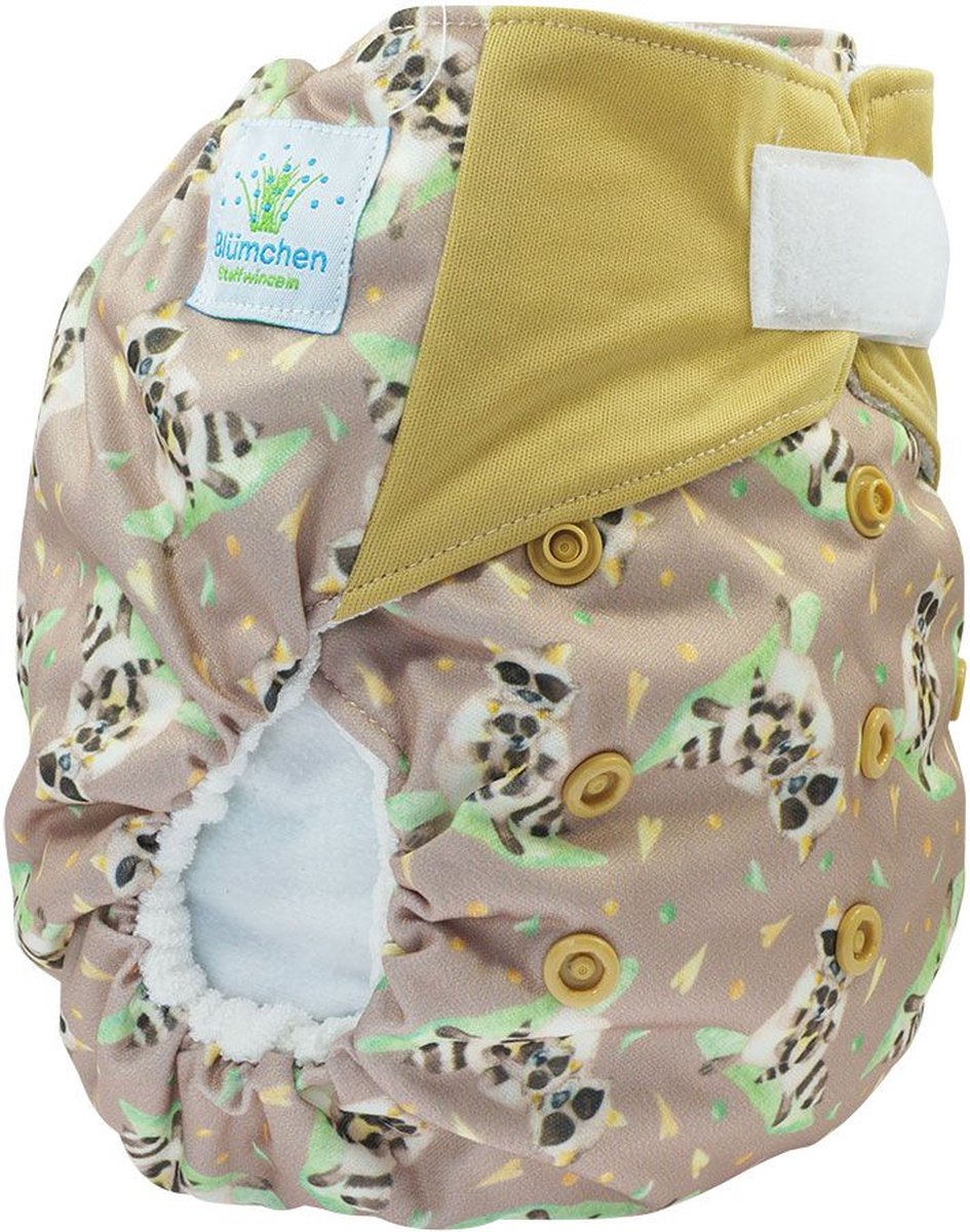 All in one wasbare luier - alles in één luier - Blümchen - Racoons ...