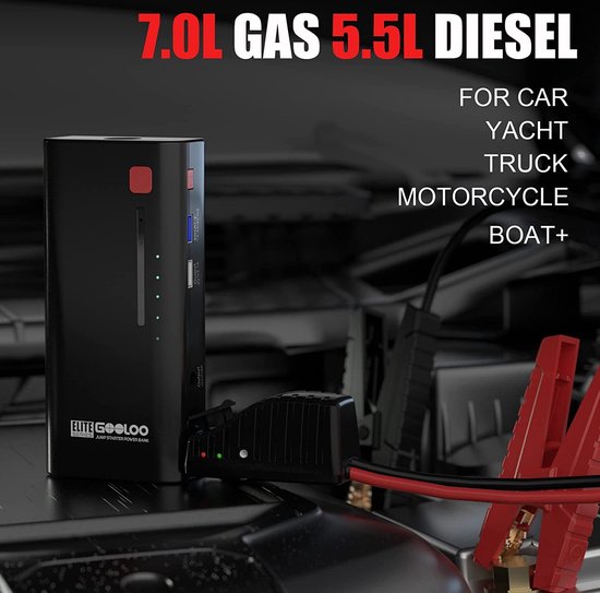 Jumpstarter, Supersafe Lithium-Accu Auto Starthulp Pack Startbooster ...