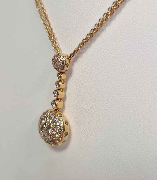 ROOS - 106P132BWR18 - collier - ketting - roségoud - 18 krt - diamant ...