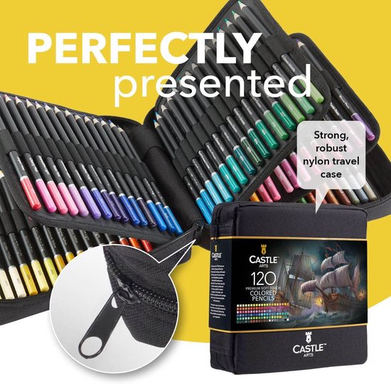 etui / Art Supplies 120-piece set of crayons in pencil case | bol.com