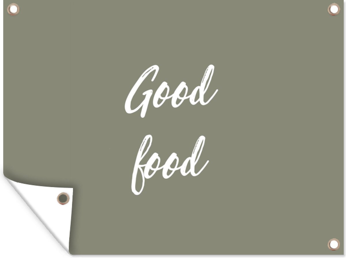 Tuin decoratie Quotes - Spreuken - Eten - Good food - 40x30 cm | bol.com
