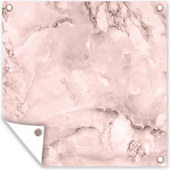 Tuinposters Marmer - Rosé - Stenen - 50x50 cm - Tuindoek - Buitenposter ...