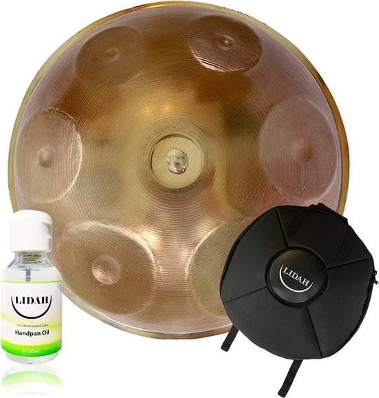 LIDAH® Handpan - Mini Hand Pan Sunrise - 40 cm - D Majeur Steel Drum - Steeldrum... | bol.com