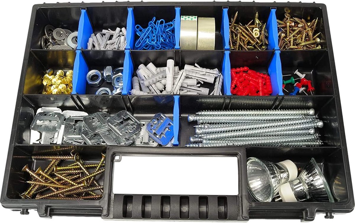2x XL organizer, assortimentsdoos, sorteerdoos, stapelbaar, 345 x 249 x ...