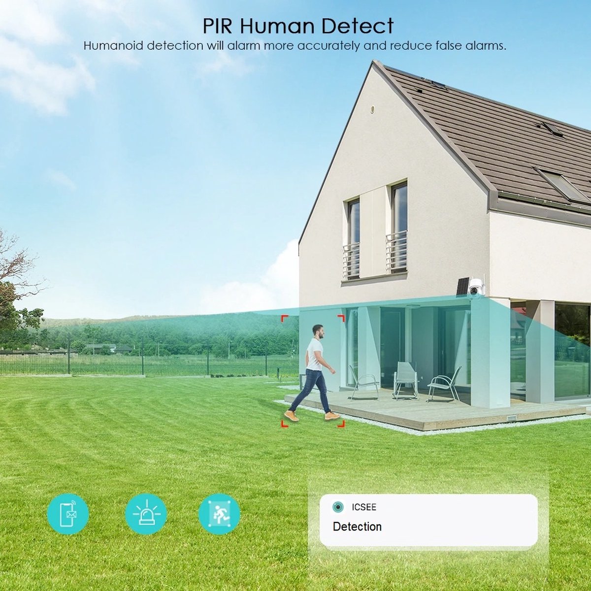 TechU™ Beveiligingscamera voor Buiten Met Zonnepaneeltje – Wifi met ...