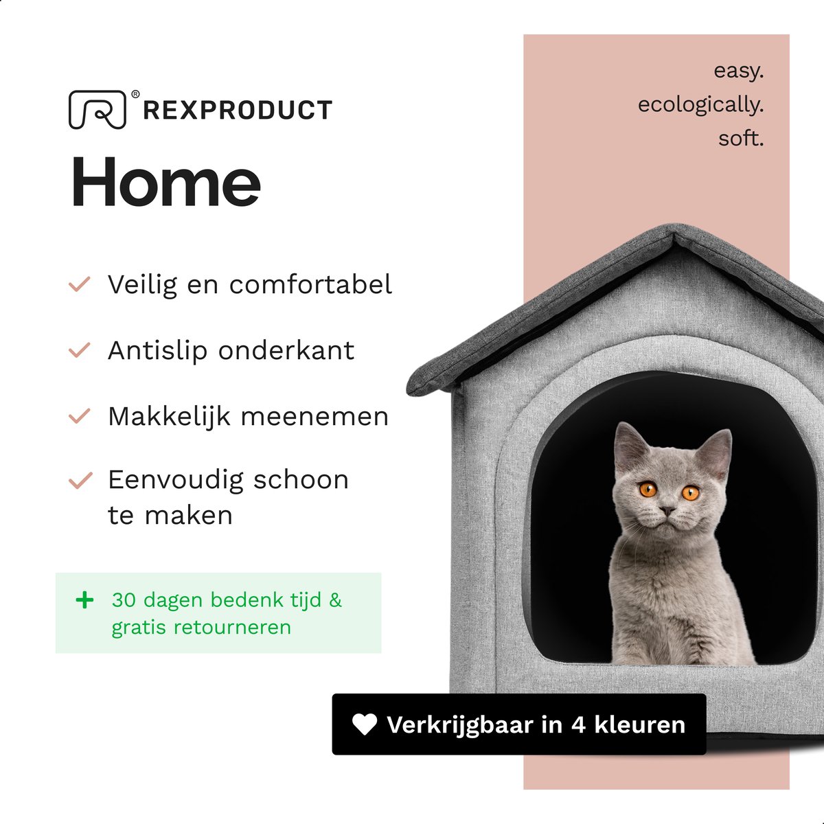 Rexproduct Kattenhuizen – Kattenhok - Waterdicht – Kattenmand voor ...
