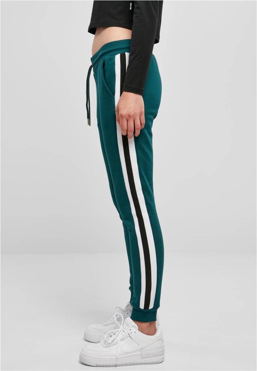 Urban Classics Dames joggingbroek -3XL- College Contrast Wit/Zwart ...