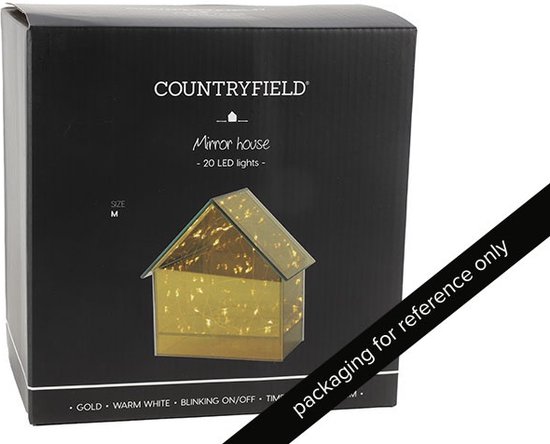 Spiegelbox Huis LED Timer Elite Goud M | bol