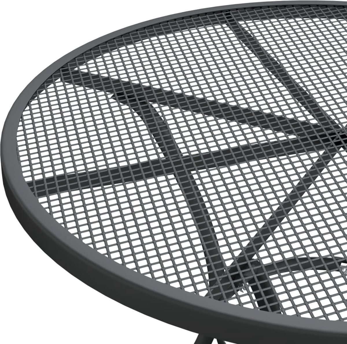 vidaXL Tuintafel Ø80x72 cm metaalgaas antracietkleurig | bol.com