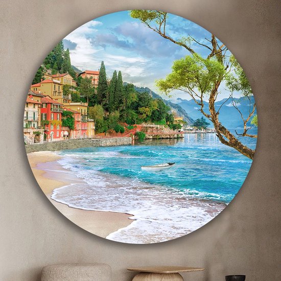 Plexiglas Schilderij 'Riviera' van Oasis Art | Ø 100 CM | Gratis ...