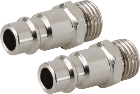 Silverline Mannelijke bajonetkoppeling - 1/4 inch BSP - 2 stuks - EU ...