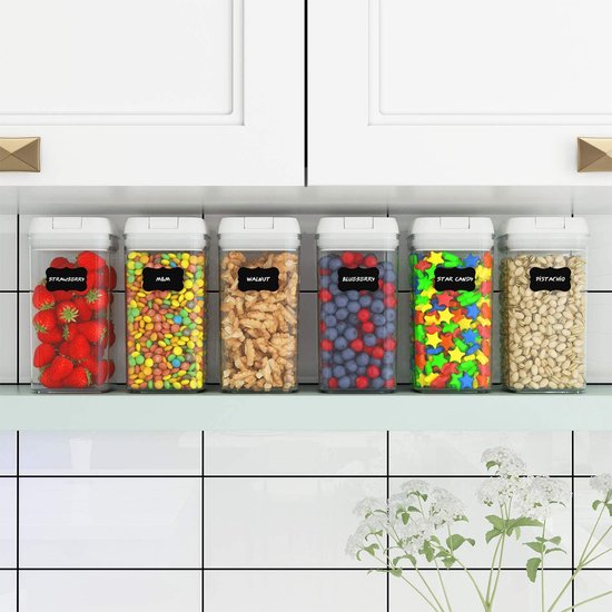 Voorraaddozen set – keuken voorraadbus - Voorraadpotten - Bewaarpotten ...