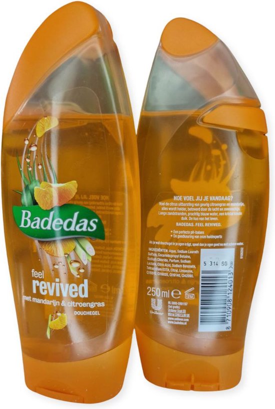 4 - stuk | Badedas Douchegel Feel Revived 250ml | bol.