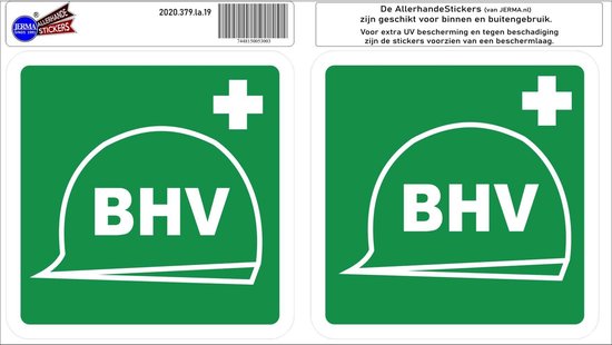 BHV, bedrijf hulp verlener sticker set. | bol