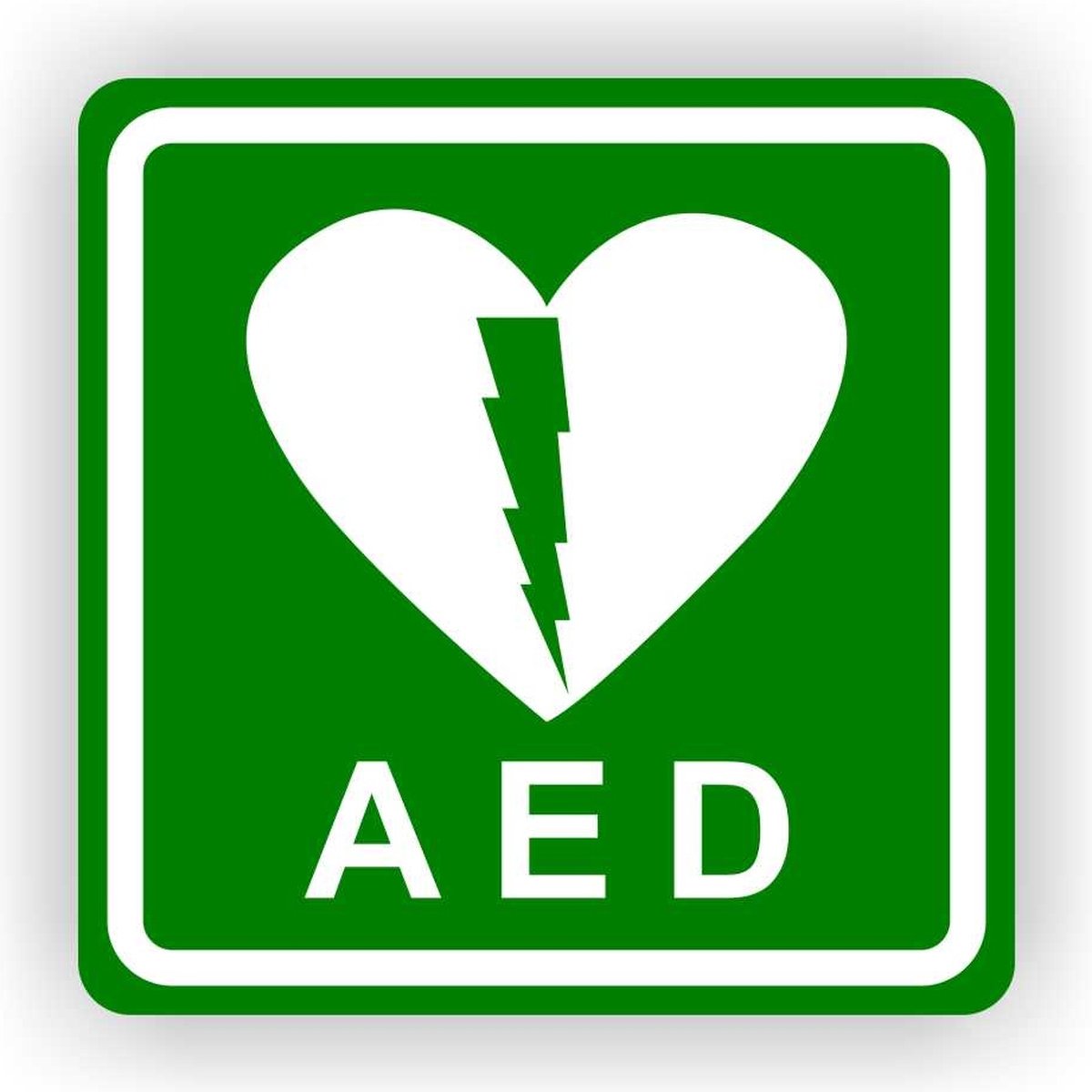 AED pictogram sticker set 2 stuks. | bol.com