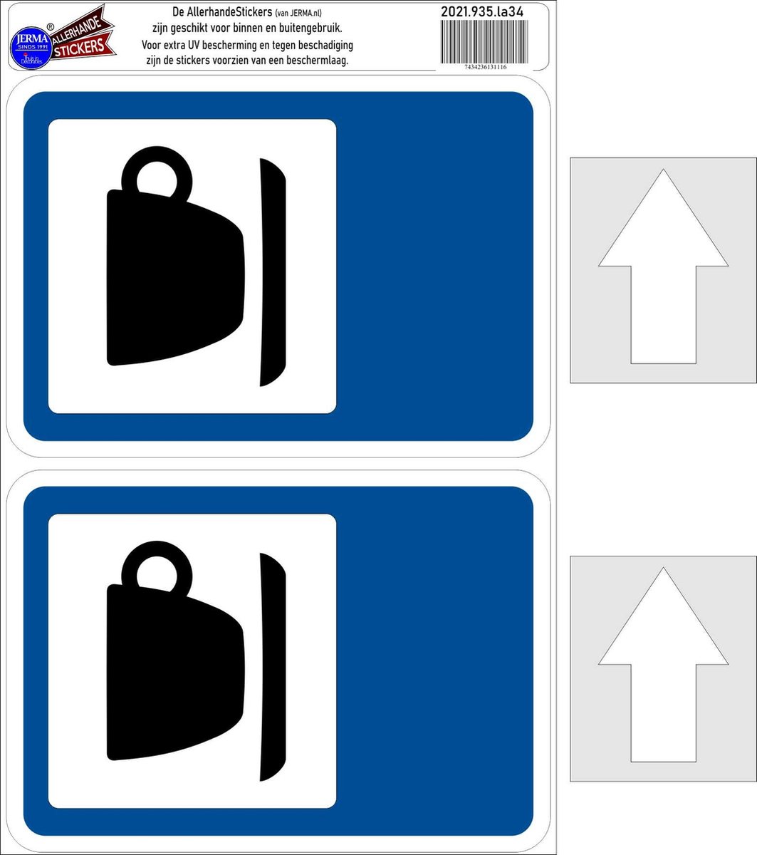 Koffie terras wegwijzer verkeersbord stickers set 2 stuks | bol.com