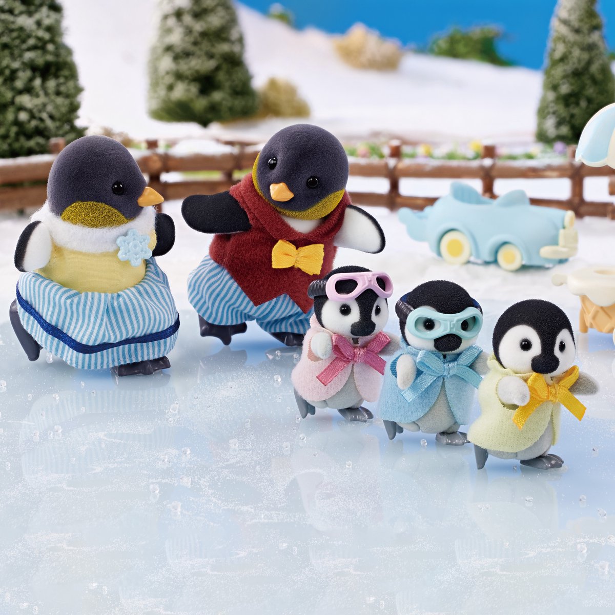 Sylvanian Families 5694 Familie Pinguïn - 3 fluweelzachte speelfiguren ...