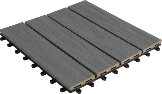 Karat Vlondertegel - Terrastegel - Tuintegel - Classic - Grijs - 30 x 30 cm | bol