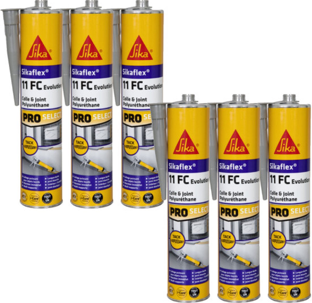 Set van 6 SIKA Sikaflex 11 FC Evolution mastieklijmen - Wit - 260g ...