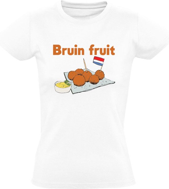 Bruin Fruit - Bitterballen Dames T-shirt | eten | bitterbal | snack ...
