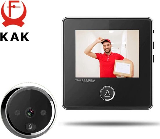 Kak 2.8 "Lcd-scherm Elektronische Deur Viewer | Deurbel met camera | Intercom |... | bol.com