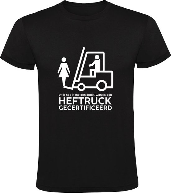 Heftruck Gecertificeerd Heren T-shirt | magazijn | transportmiddel ...