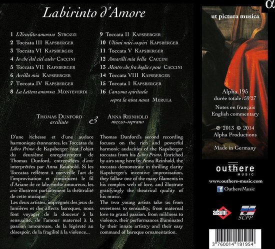 Anna Reinhold, Soprano ; Thomas Dunford, Luth - Arias & Solos For The ...