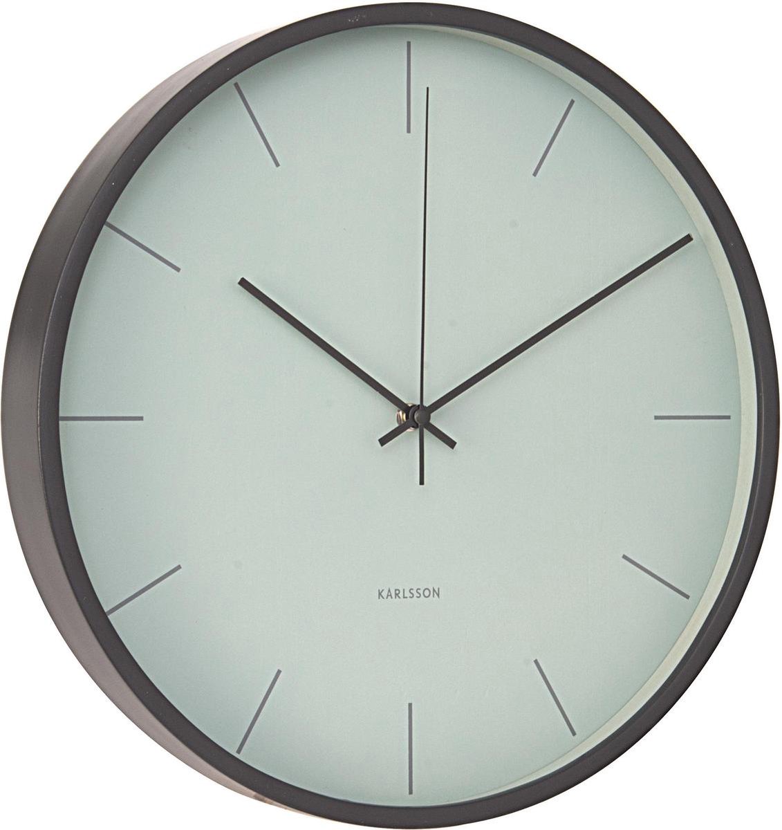 Karlsson wandklok Mist met houten rand - Kleur - Grijs | bol.com