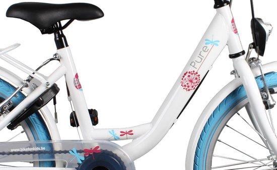 Bike Fun Pure - Fiets - Meisjes - Wit;Blauw - 20 Inch | bol