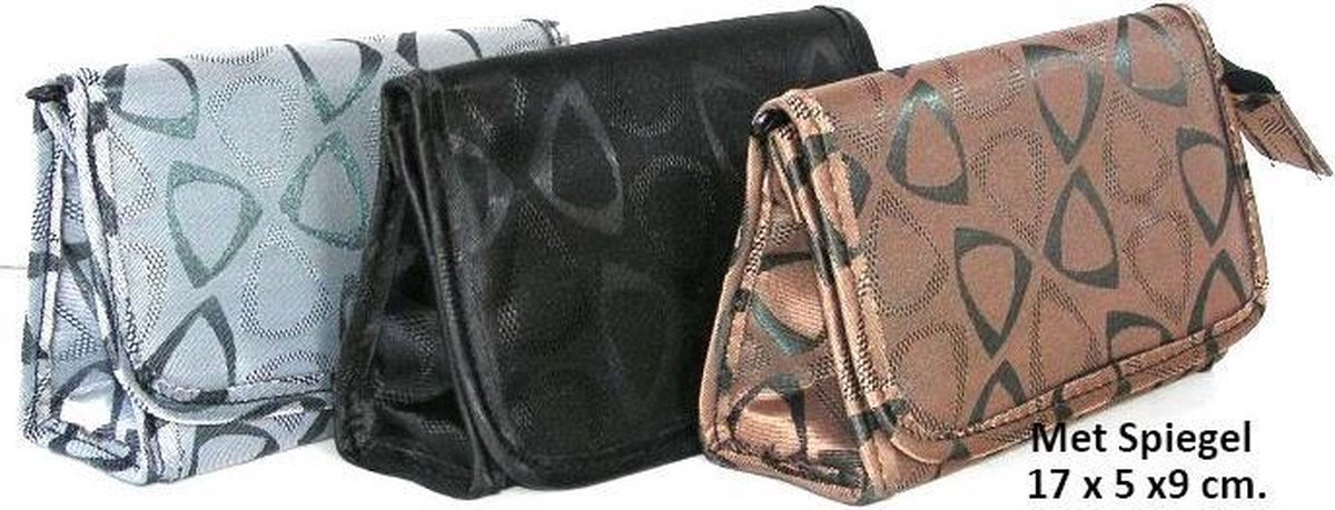 Rojafit Make-up tasje met Spiegel Goud ( Afmeting 17 x 5 x 9 cm) | bol.com