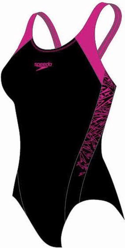 Speedo Badpak Endurance Boom Splice Muscleback - Dames - Zwart-Roze ...