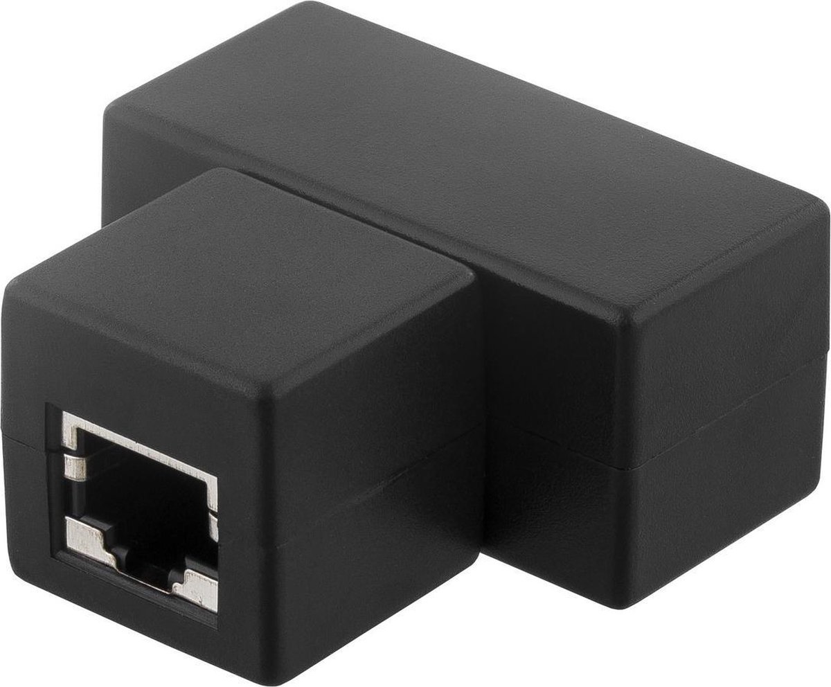 DELTACO 613-U, Driewegkoppeling Adapter RJ45, UTP, zwart | bol.com