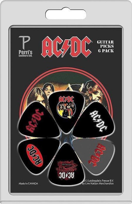 Perri's - AC/DC - Plectrum - Medium 0.71 mm - 6-pack | bol