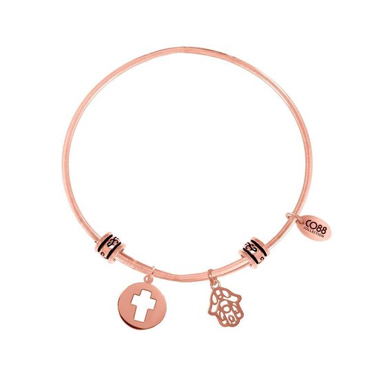 CO88 Collection Celestial 8CB 25009 Stalen Armband met Hangers - Kruis ...
