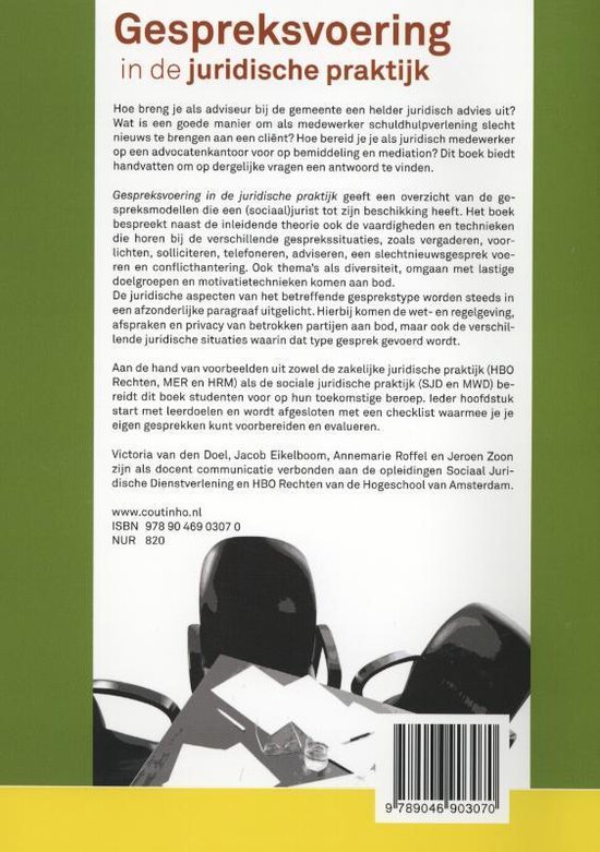 Gespreksvoering in de juridische praktijk | 9789046903070 | Victoria ...