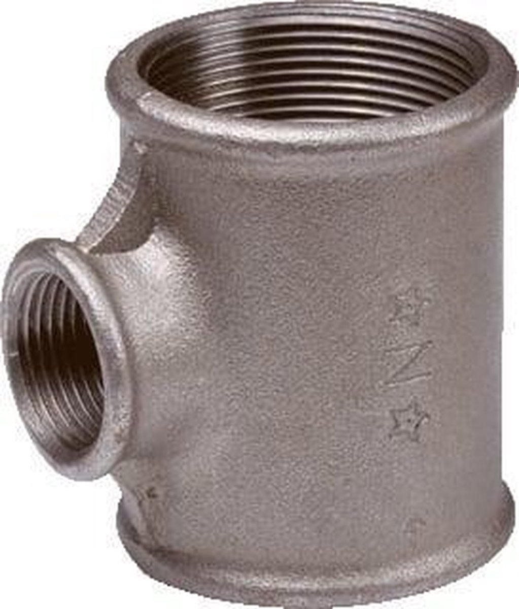 Nefit Ind Nr130 T stuk 90° met 3 x binnendraad 1 x3/4 x3/4 zwart | bol.com