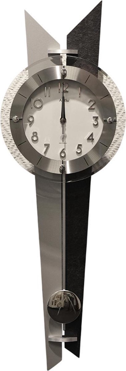 AMS 5253 - Klok - Glas - 24x78 cm - Zwart | bol