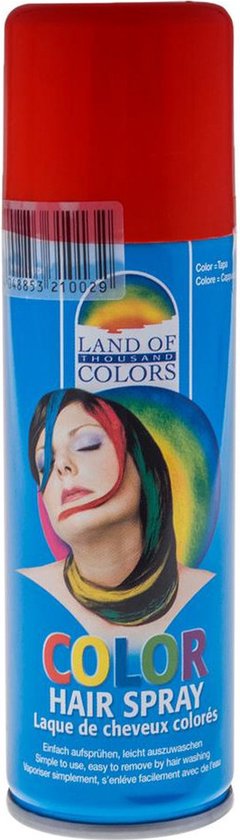 Carnaval verkleed haar verf - rood - busje 111 ml - Haarspray - Haar ...