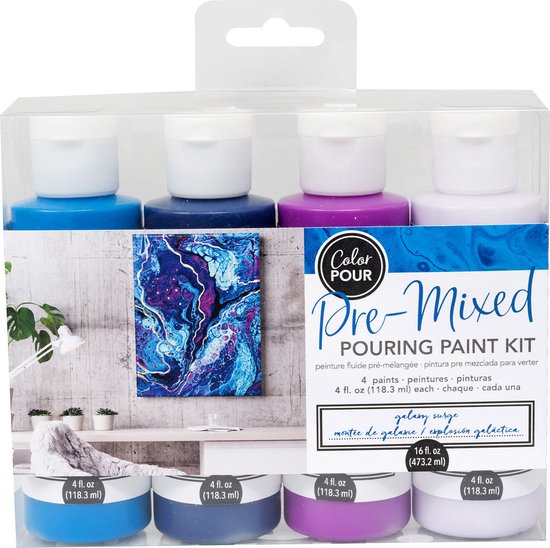 Hobbyverf - American Crafts Color Pour pouring paint kit galaxy | bol